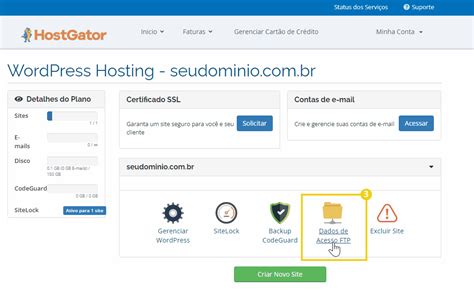 Como Criar O Acesso FTP No Plano WordPress Ajuda HostGator