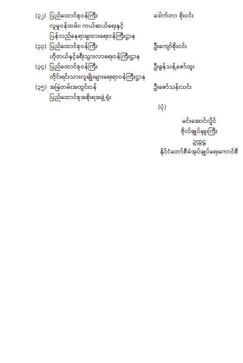 ပြည်ထောင်စုအစိုးရအဖွဲ့ ပြင်ဆင်ဖွဲ့စည်းခြင်း Ministry Of Information