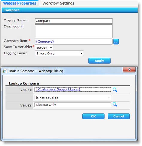 Example Of Using Compare Widget Bamboo Solutions