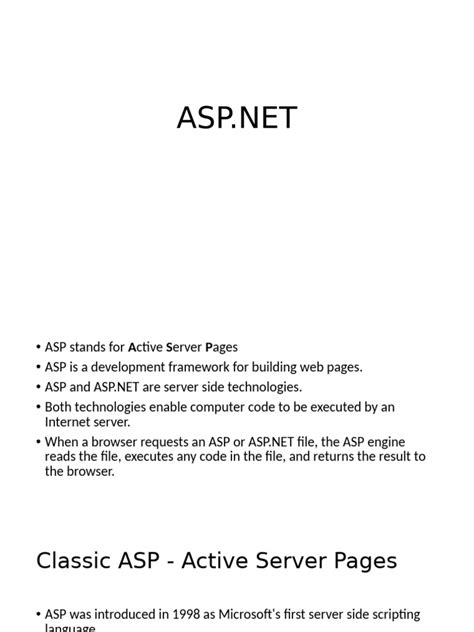 Aspdotnet Pdf Active Server Pages Software