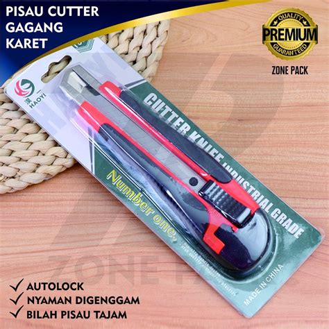 Jual Pisau Cutter Besar Gagang Karet Pisau Cutter Besar Pemotong Kertas Cutter Hand Craft