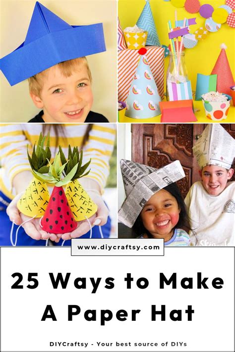25 Easy Paper Hats To Make In 5 Minutes For All Ages