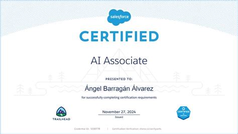 Angel Barragan Alvarez On Linkedin Salesforce Ai Certification Professionalgrowth
