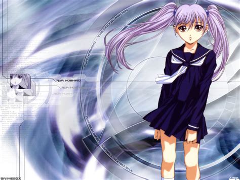 Gotoh Keiji Gray Hair Hoshino Ruri Long Hair Martian Successor Nadesico