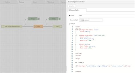 Node Red Iframe In A Node Red Template