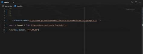 Question Use Typingsdts Of Date Fns · Issue 3923 · Denolanddeno