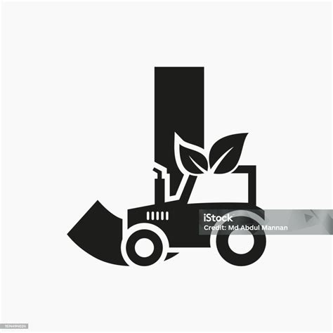 트랙터 아이콘 벡터 템플릿이 있는 Letter J 농업 로고 개념 에코 팜 심볼 가금류에 대한 스톡 벡터 아트 및 기타 이미지