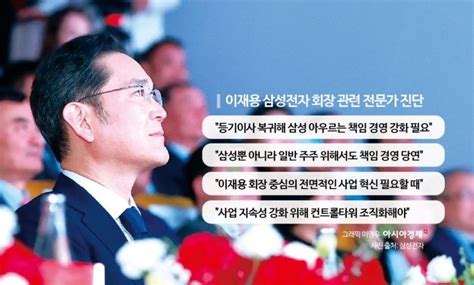 [뉴삼성]③이재용 등기이사 복귀해 기업가치 높여야 아시아경제 Core