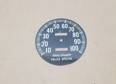 Harley Davidson Panhead Shovelhead Police Special Speedometer Face