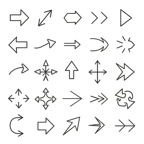 Arrows Big Black Set Icons Arrow Icon Arrow Vector Collection Arrow