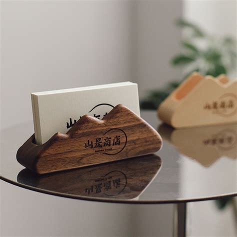【客製化】【名片架】複古實木名片盒 桌麵 咖啡店民宿前臺辦公桌子收納名片 卡片架座 定製 蝦皮購物