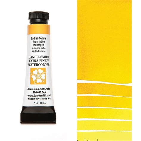 Indian Yellow Watercolor Paint