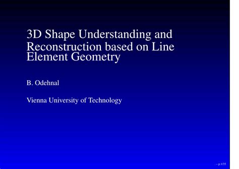 PDF D Shape Understanding And Reconstruction Based On Line Element Geometry