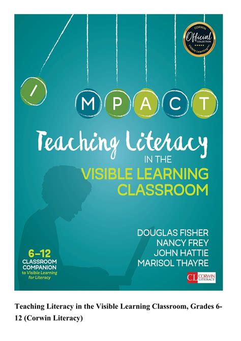 Ppt Epub Teaching Literacy In The Visible Learning Classroom Grades 6 12 Powerpoint