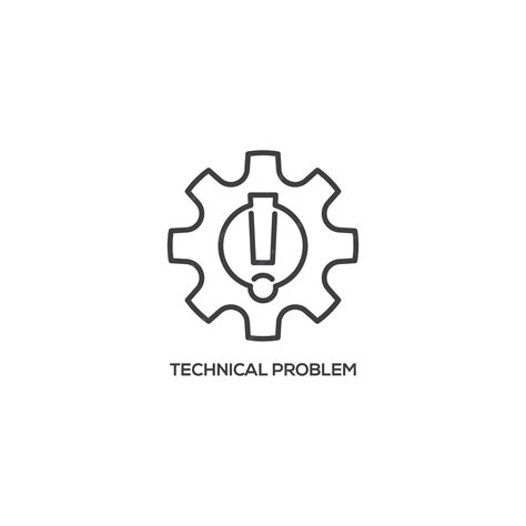 Premium Vector Technical Problem Icon Modern Sign Linear Pictogram Outline Symbol Simple Thin