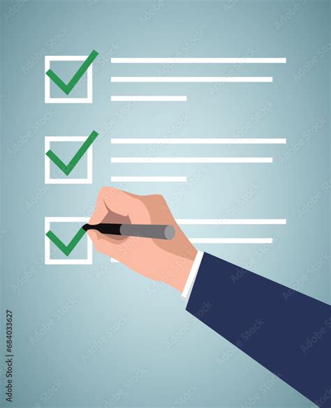 Checklist For Completed Tasks Project Checkbox Or Achievement List And Approval Document