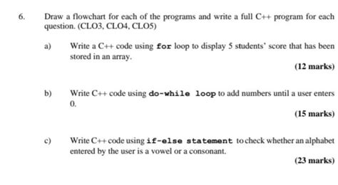 Solved Draw A Flowchart For Each Of The Programs And Chegg