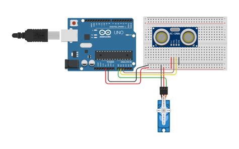 Circuit Design Sistema De Abertura De Cancela Tinkercad