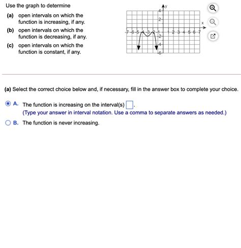 Solved Ау 4 Use The Graph To Determine A Open Intervals