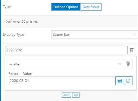 ability to filter in date selector using multiple esri community