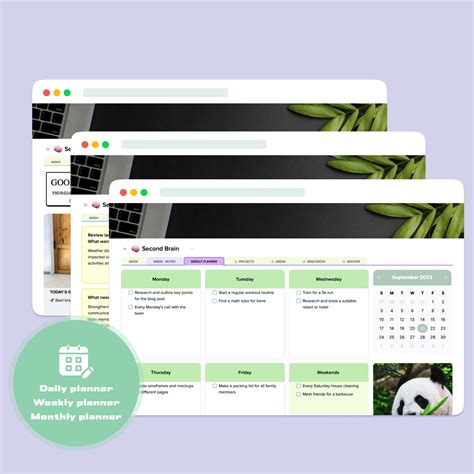 Second Brain Template All In One Planner Atomic Habits Notion Template Personalized Gift Etsy