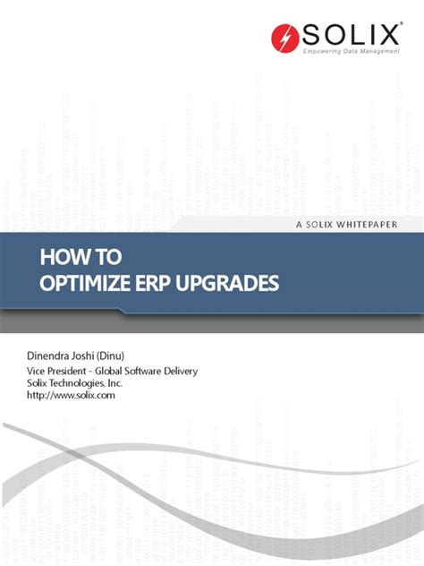 How To Optimize Erp Upgrades Pdf Enterprise Resource Planning Databases