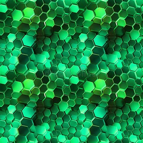 Hexagon Seamless Pattern Glowing Geometric Honeycomb Background