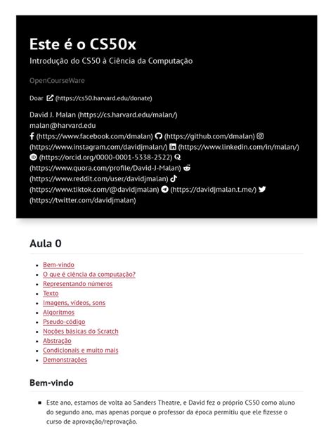 Lecture 0 Cs50x 2022 Pdf Science Programação De Computadores
