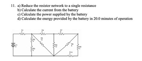 Solved A Reduce The Resistor Network To A Single Chegg