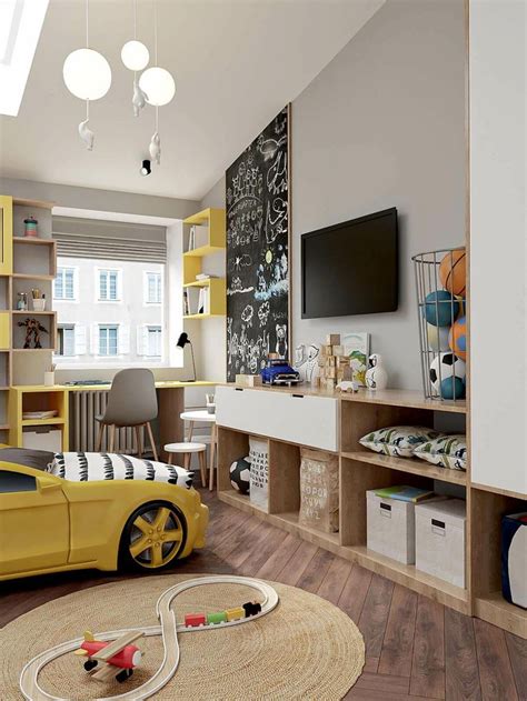 Мебель в желтом цвете в детскую спальню мальчика 2 5 лет проект 3973 1 Комната для мальчика