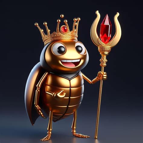 Premium Photo Cute Of Beetle On Dark Background Illustration