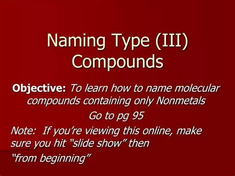 PPT Naming Type III Compounds PowerPoint Presentation Free Download ID