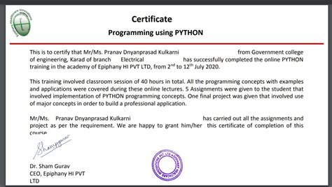 Pranav Kulkarni On Linkedin Python Gcek Pythonprogramming