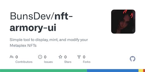 github bunsdev nft armory ui simple tool to display mint and