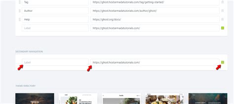 Adding And Editing Navigation Menus In Your Ghost Blog HostArmada
