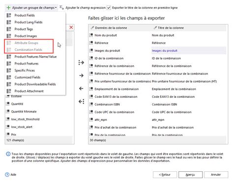 Exporter Des Produits Avec Déclinaisons Et Attributs Prestashop