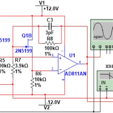 Simulation Schematic Of Preamplifier B Download Scientific Diagram