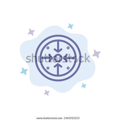 Stages Goals Implementation Operation Process Blue Stock Vector