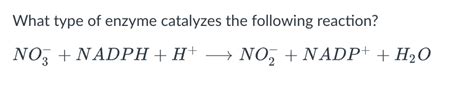 Solved What Type Of Enzyme Catalyzes The Following Reaction