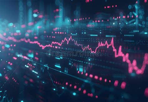 dynamic stock market graph with interactive digital display stock