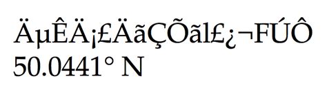 Unicode Non Ascii Characters Not Displaying Properly With Memoir