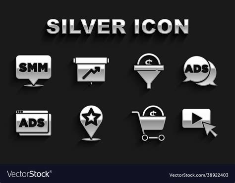 Set Map Pointer With Star Advertising Shopping Vector Image