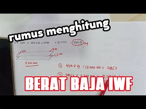 Tutorial Rumus Cara Menghitung Berat Baja Iwfwf