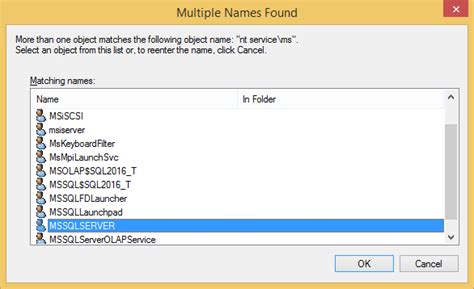 How To Find NT Service MSSQLSERVER And NT Service SQLSERVERAGENT