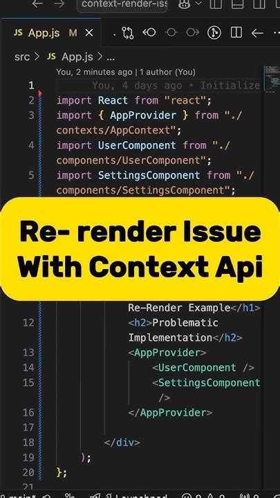 Context Api Re Render Issue Explained Shorts Reactjs React Youtube
