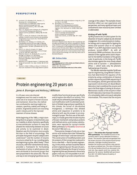 Pdf Protein Engineering 20 Years On