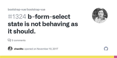 b form select state is not behaving as it should · issue 1324 · bootstrap vue bootstrap vue