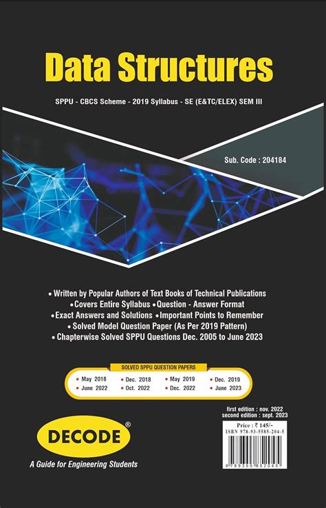 buy data structures for sppu 19 course se iii eandtc 204184 decode book