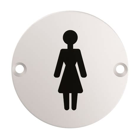 Signage Female Symbol Satin Stainless Steel Sex1012sss By Eurospec