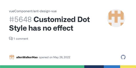 customized dot style has no effect · issue 5648 · vuecomponent ant design vue · github